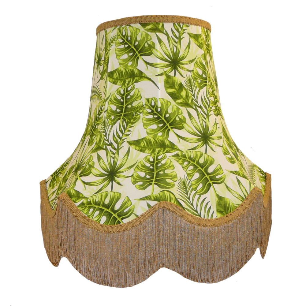 Tropical Leaf Fabric Lampshade