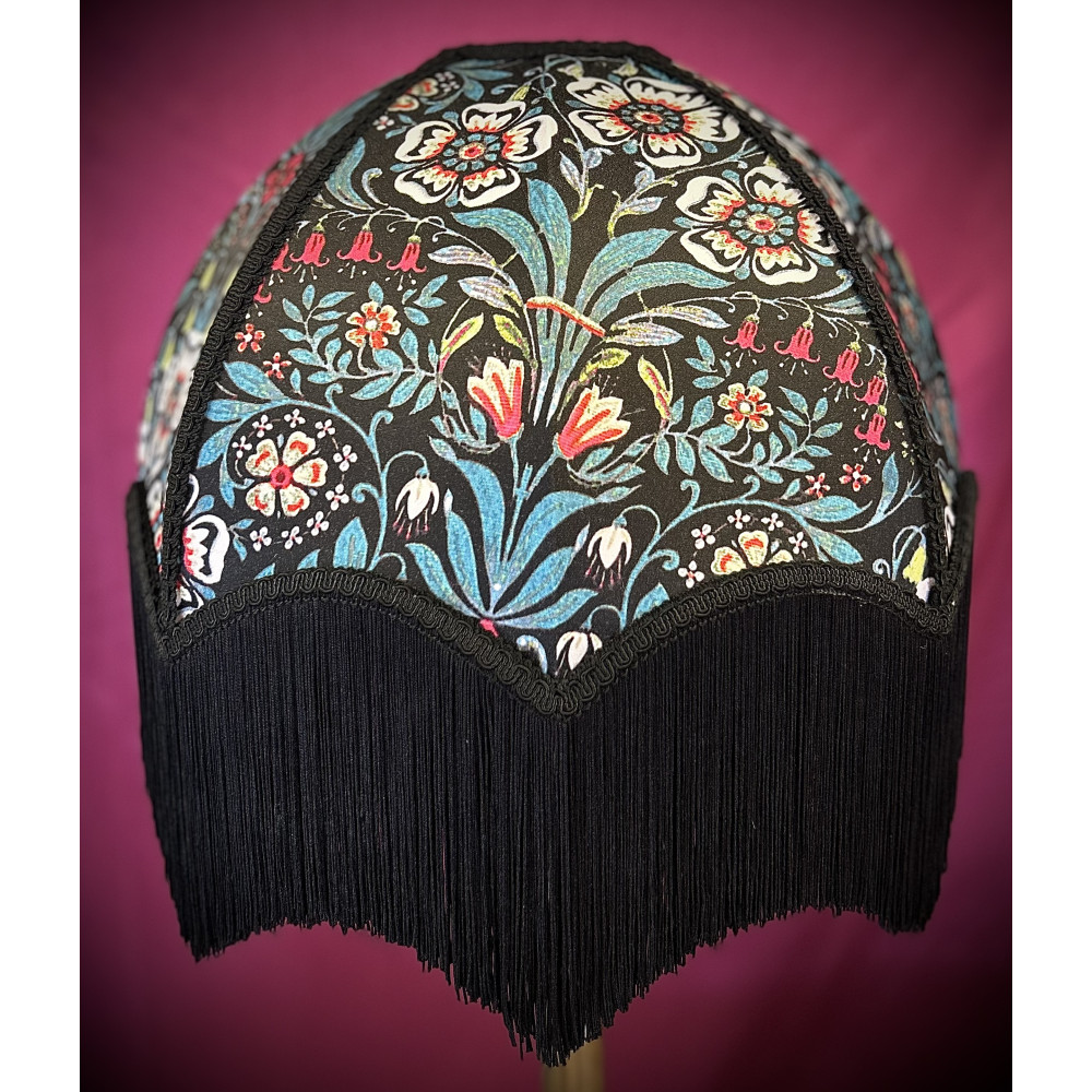 William Morris Black Parachute Dome Lampshade