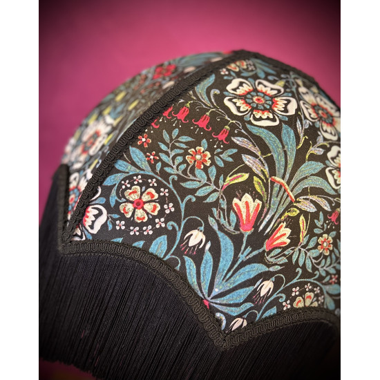 William Morris Black Parachute Dome Lampshade